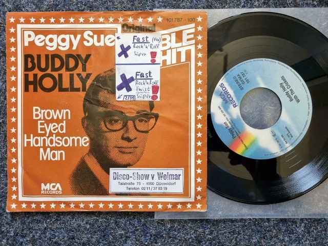 BUDDY HOLLY - Peggy Sue/ Brown eyed handsome man 7'' Single Germany $31 ...