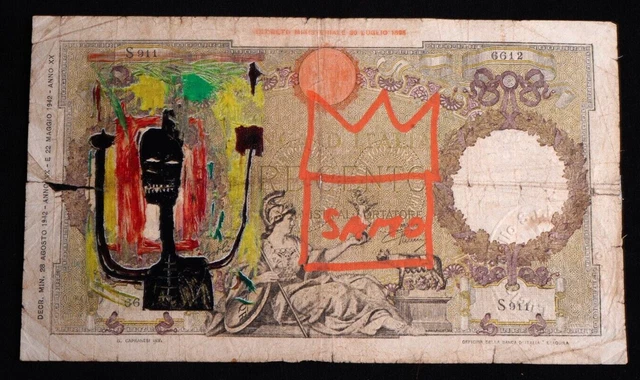 JEAN MICHEL BASQUIAT 100 Lire Banknote / Geldschein , handsign, Zertifk. EUR 179,00 - PicClick DE