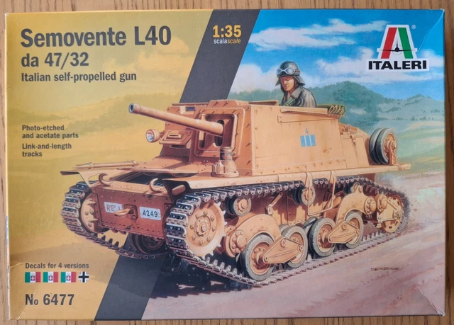 ITALERI 1/35 SEMOVENTE L40 da 47/32 self propelled gun unmade kit 6477 ...