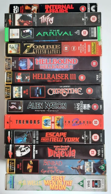 HORROR VHS VIDEO Bundle Hellraiser The Fog Zombie £34.95 - PicClick UK