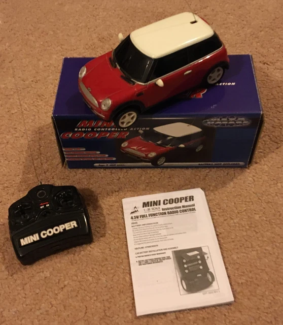 MEGA MOTORS RADIO Controlled Red Toy Mini Cooper 1:20 Scale Zap Toys £9 ...