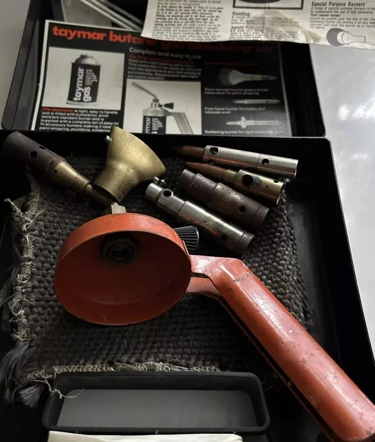TAYMAR LG875 BUTANE Gas Blowlamp Kit 4 nozzles + and instructions in ...