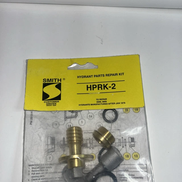JAY R. SMITH MFG. CO HPRK-2 Hydrant Repair Kit 20RG94 $59.99 - PicClick