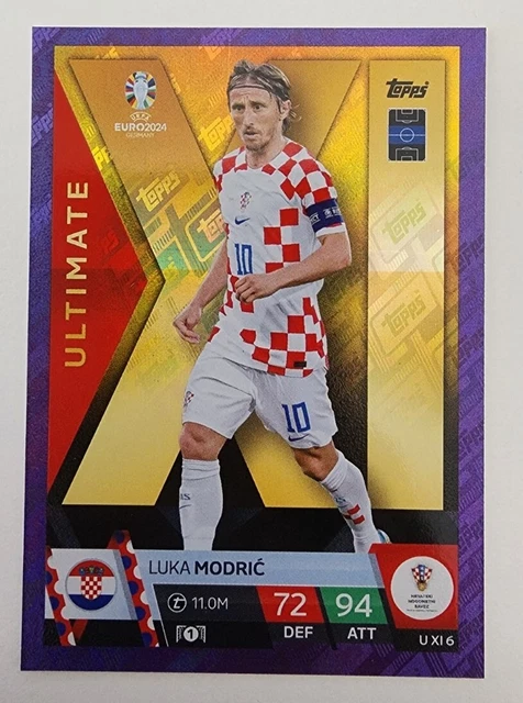 UEFA EURO 2024 Match Attax Luka Modric Ultimate Purple Foil Card UXI6 ...