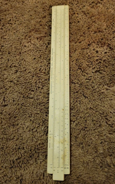 VINTAGE ENGINEERING INSTRUMENTS inc. 250-V Simplex Slide Ruler $7.00 ...