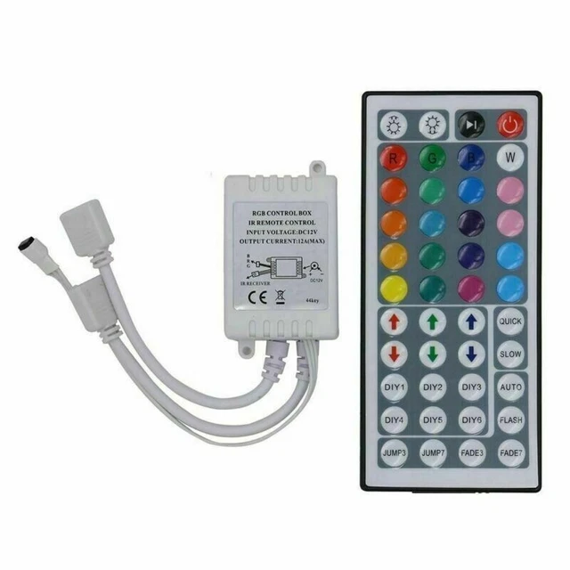 44 KEY IR Remote Controller RGB Control Box DC 12V For LED 3528/5050 ...