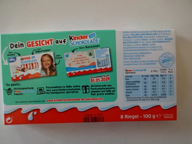 Kinderschokolade Punkte Sammeln 2023