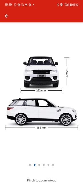 CMJ RC CARS TM Range Rover Sport Remote Control Car 1:24 scale with ...