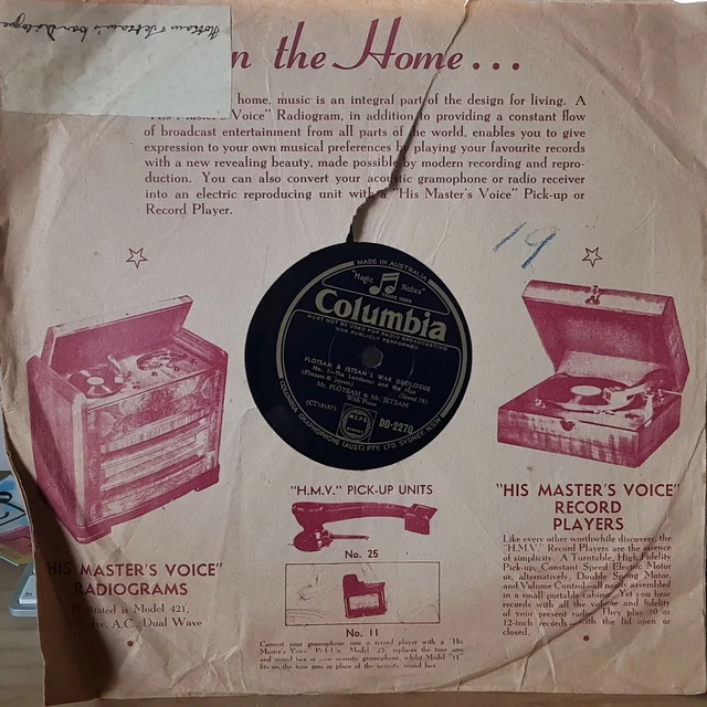 MR FLOTSAM AND Mr Jetsam War Duologue (Dialogue) - rare 78rpm record ...