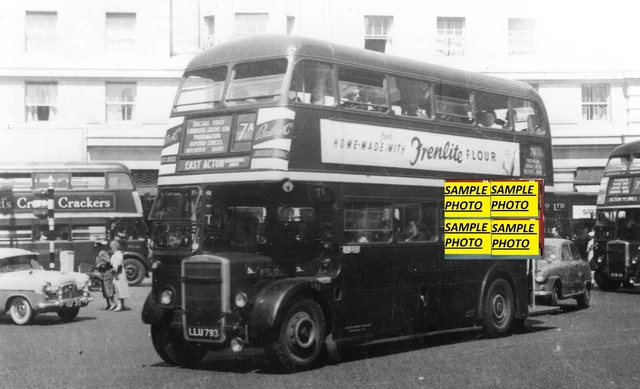 LONDON TRANSPORT B&W Bus Photograph-RTL 1039 Route 7A £1.00 - PicClick UK
