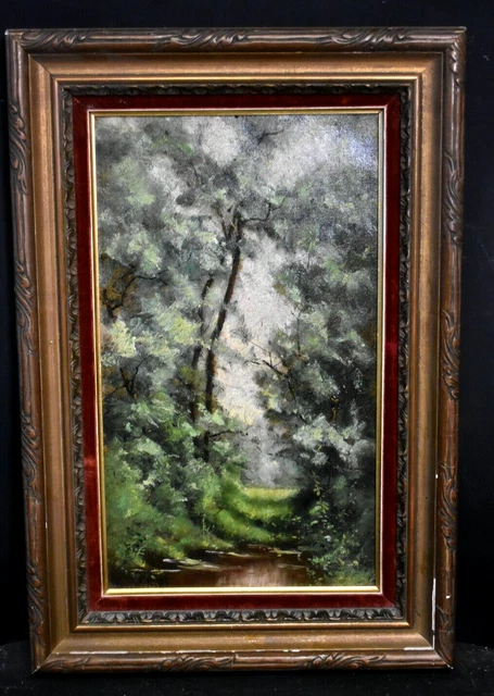 TABLEAU ANCIEN HUILE paysage impressionniste signé Dinet époque XIXème EUR 27,50 - PicClick FR