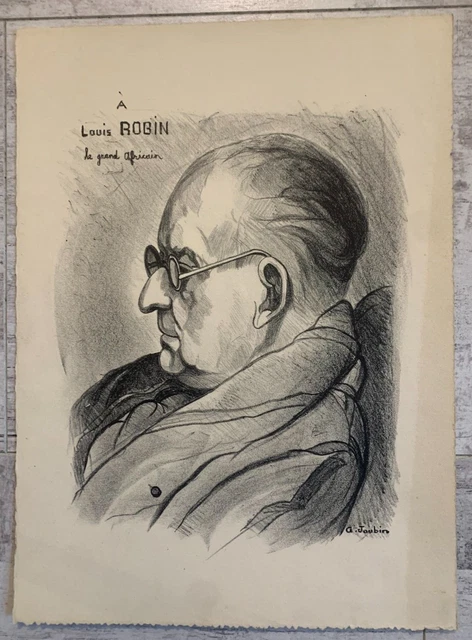 GEORGES JOUBIN (1888-1983) Monotype " A louis Robin le grand africain ...