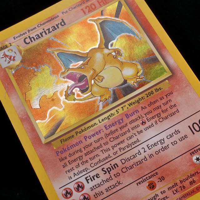 POKÉMON TCG - Charizard Base Set 4/102 Holo Unlimited Holo Rare WOTC ...