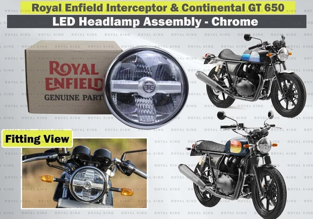 ROYAL ENFIELD &INTERCEPTOR & Continental GT 650 LED Headlamp Assembly ...