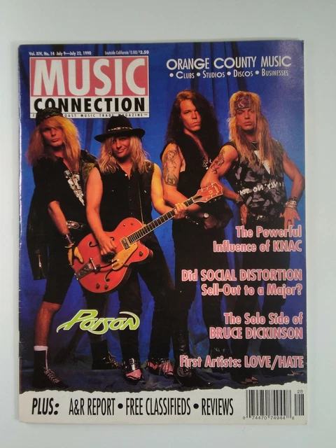 POISON 1990 MUSIC CONNECTION Mag Orange County CA Social Distortion ...