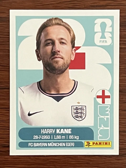 PANINI FIFA WORLD Cup 2026 Sticker ENG 18 Harry Kane England Portrait £ ...