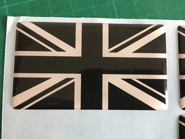 UNION JACK MINI Cooper S Car Boot Domed Badge Jcw Decal Sticker Black ...