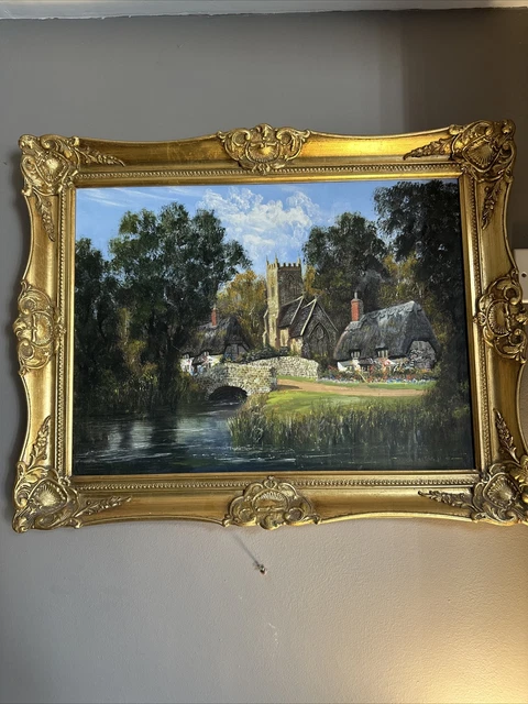 ORIGINAL VINTAGE OIL Painting By Malcolm Gearing - Piddletrenthide ...