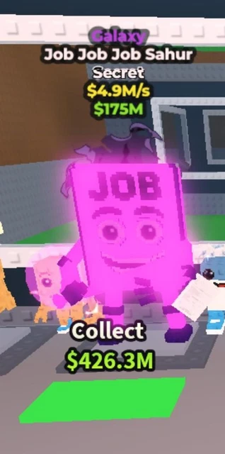 STEAL A BRAINROT SAB Secret - Job Job Job Sahur + Galaxy 4.9M/s £13.32 ...