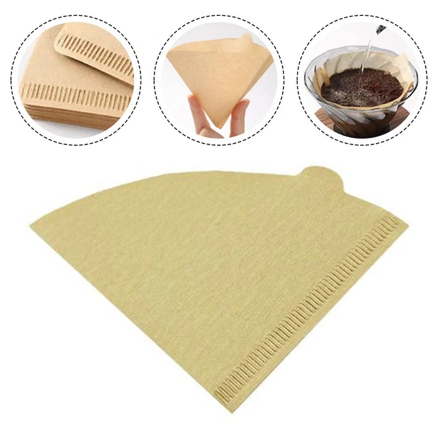 200 COUNT BROWN V Shaped Coffee Filter Papers Compatible with For Hario ...