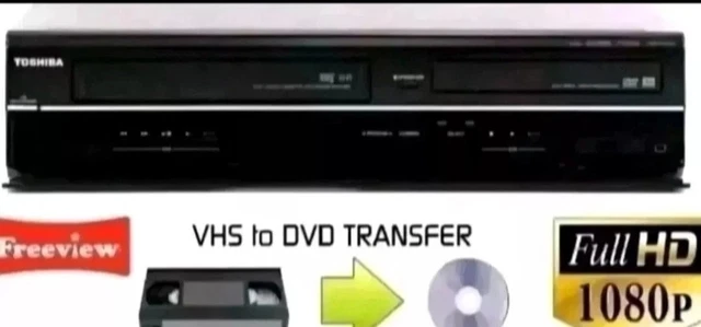 TOSHIBA DVR20KB VHS DVD Recorder Copy VHS to DVD New Remote & Set Up Guide £169.99 - PicClick UK