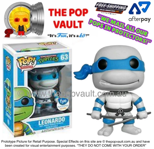 FUNKO POP VINYL Tv Teenage Mutant Ninja Turtles 63 Leonardo Grey Scale ...