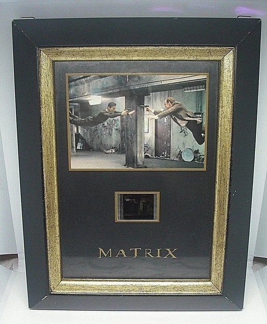 THE MATRIX FRAMED 35mm Film Cell Memorabilia Warner Bros Limited Gold ...