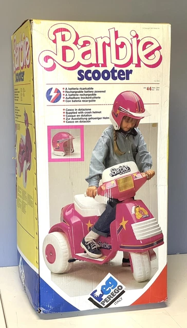 VINTAGE PEG PEREGO MATTEL BARBIE SCOOTER ANNI 80 Elettrico Moto Con ...