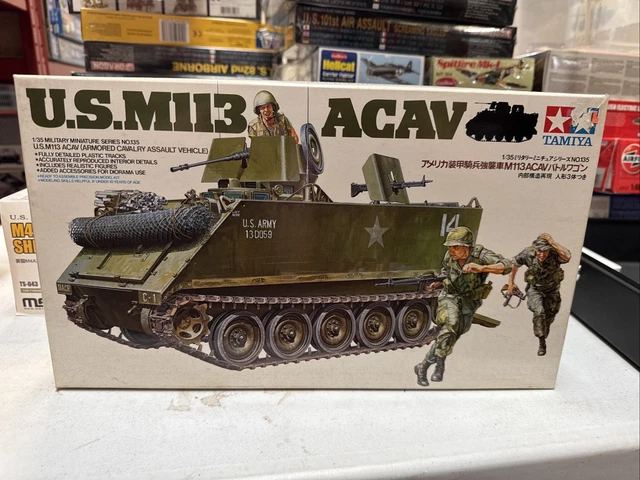 TAMIYA US M113 ACAV Armoured Cavalry Assault Vehicle 35135 1:35 Scale ...