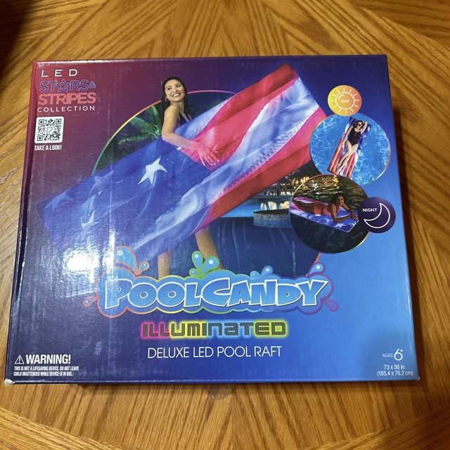 POOLCANDY ILLUMINATED 30”X73” Stars & Stripes Patriotic Deluxe Pool ...