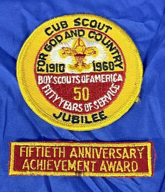 VINTAGE BSA 1910-1960 CUB SCOUT JUBILEE 50 Years of Service ACHIEVEMENT ...