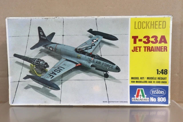 ITALERI 806 ÉCHELLE 1/48 USAF LOCKHEED T-33A Avion D'Entraînement À Réaction EUR 41,39 - PicClick FR