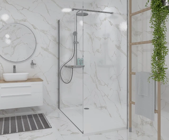 Walk In Wet Room Shower Enclosure Screen Panel 2000x900 And Shower Tray