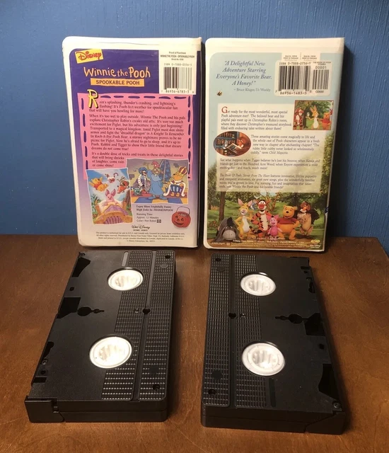 VINTAGE WINNIE THE Pooh VHS Tape Movie Lot Book Of Spookable RARE ...