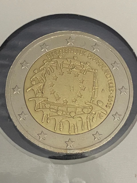 MONETA RARA DA 2 euro della bundesrepublik 1985 2015 ERRORI DI CONIO ...