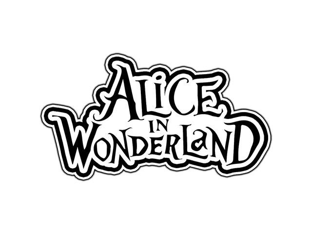 ALICE IN WONDERLAND Logo Waterproof Vinyl Sticker Decal Die-Cut £4.73 ...