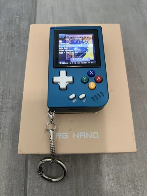 HANDLED CONSOLE RETRO ANBERNIC 64GB RG NANO BLUE 1.54” IPS Screen Linux ...