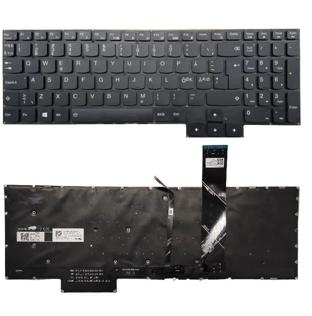NORDIC KEYBOARD LENOVO Legion 5-15Arh05H 5-15Imh05 5-15Imh05H Backlit £ ...