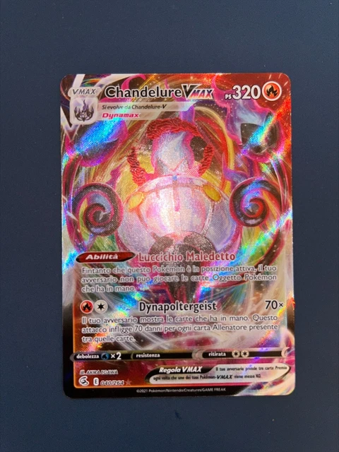 POKÉMON CARD CHANDELURE VMAX Colpo Fusione 040/264 Full Art Near Mint ...
