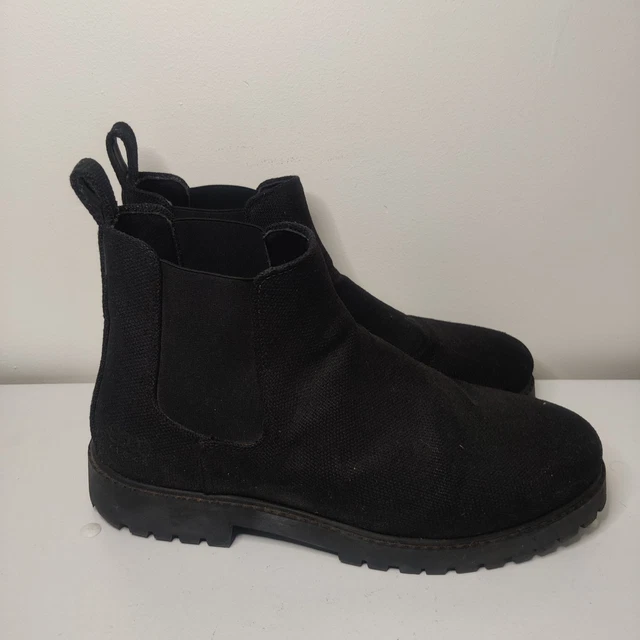 8000 KICKS WATERPROOF Black Chelsea Boots The Crossover Hemp Size 46 EU ...