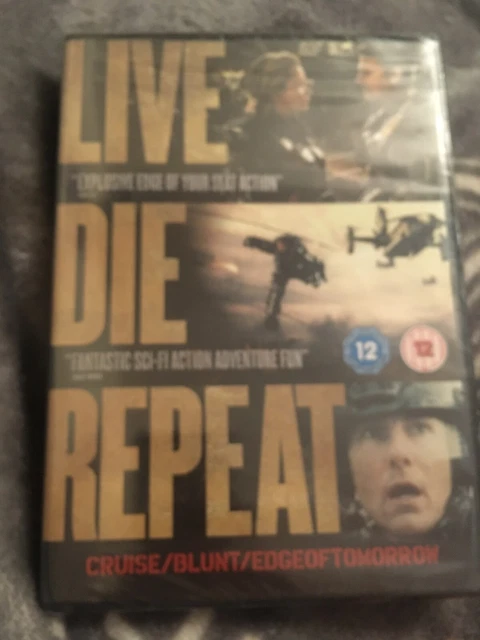 DVD LIVE DIE REPEAT Edge of tomorrow Cruise / Blunt Movie film cert 12 ...