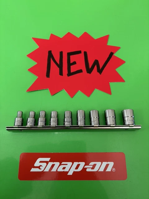 Snap On Tools 1 4and Drive Socket Set Sae Shallow Chrome 12 Point New Usa 136 57 Picclick Ca