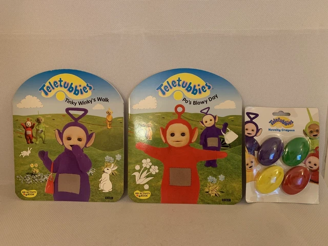 TELETUBBIES COLORING ACTIVITY Books x 2 & Novelty Crayons NEW Vintage £ ...