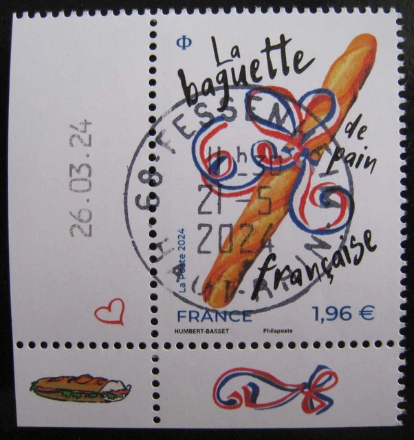 TIMBRE DE FRANCE 2024 La Baguette - Timbre oblitéré daté EUR 3,20 ...