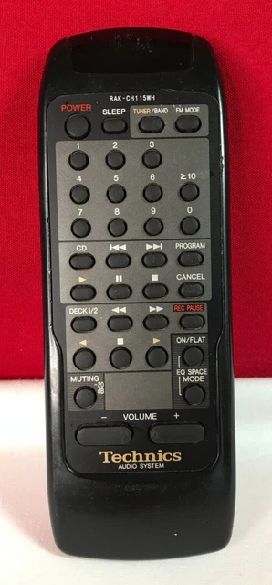 TECHNICS REMOTE CONTROL Rak-Ch115Wh For Hi-Fi Stereo In Good Used ...