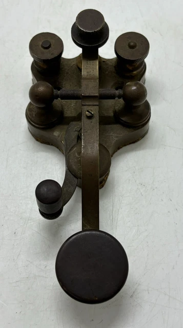 VINTAGE 1800’S MORSE Code Telegraph Machine Old Brass Communication Key ...