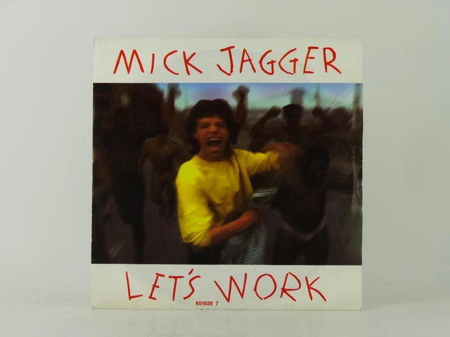 MICK JAGGER LET'S WORK (1) (12) 2 Track 7" Single Picture Sleeve CBS ...