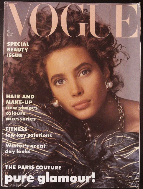 VOGUE UK 10/1986 CHRISTY TURLINGTON by DEMARCHELIER & BAILEY Renee ...