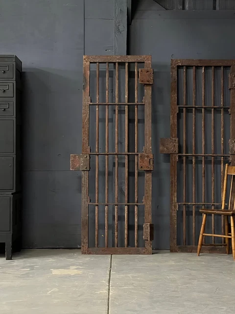 ANTIQUE JAIL CELL Door, Prison Cell Door, Steel Prison Door, Iron Gates ...