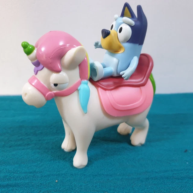 BLUEY UNIPONY RIDE Mini Vehicle Horse Figures Playset £9.99 - PicClick UK